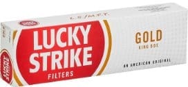 Lucky Strike Gold King Box cigarettes made in USA. 4 cartons, 40 packs ...