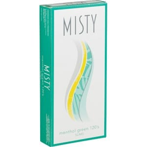 Misty Slims 120 Green Menthol Lights Box cigarettes made in USA, 4 ...